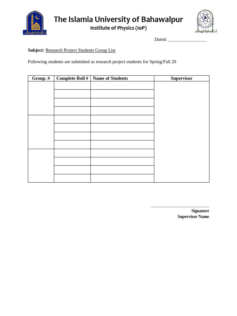 Research Project Students | PDF