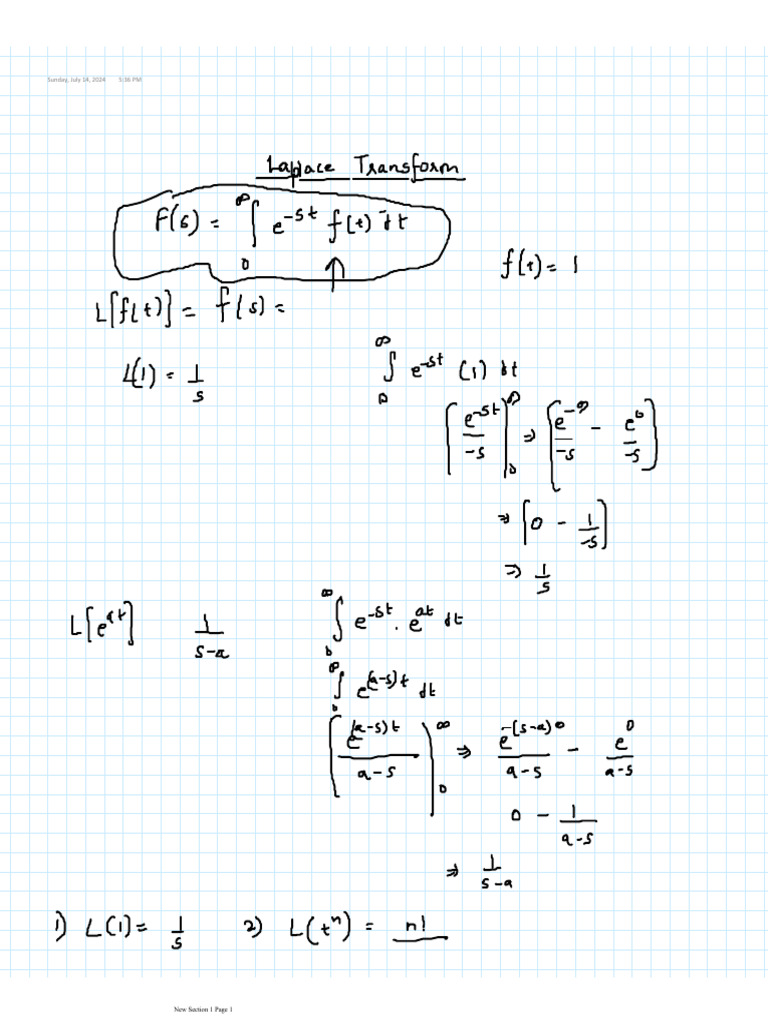 Laplace Transform Lect-1 | PDF