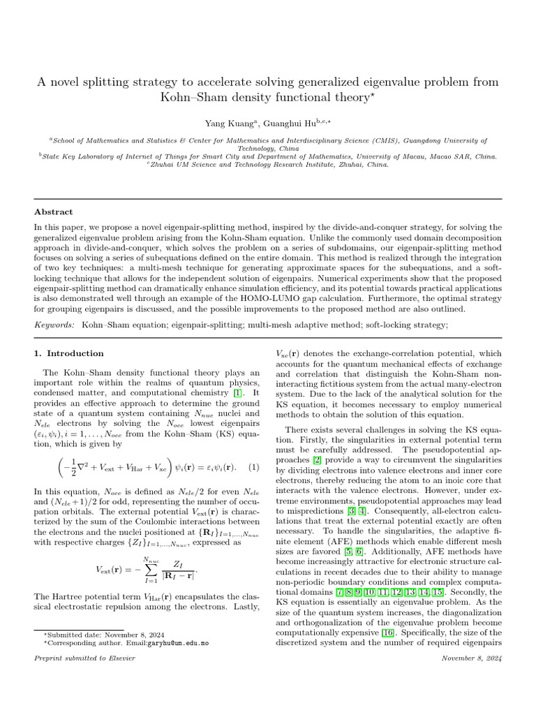 2411.04661v1 | PDF | Finite Element Method | Eigenvalues And Eigenvectors