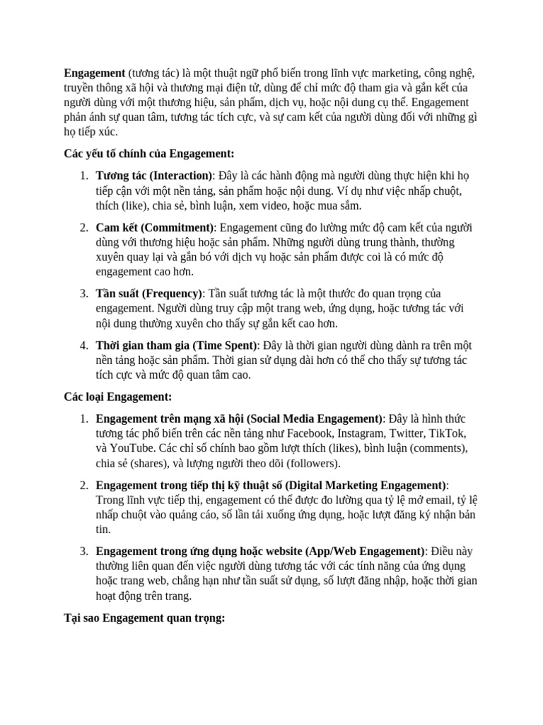 Engagement | PDF