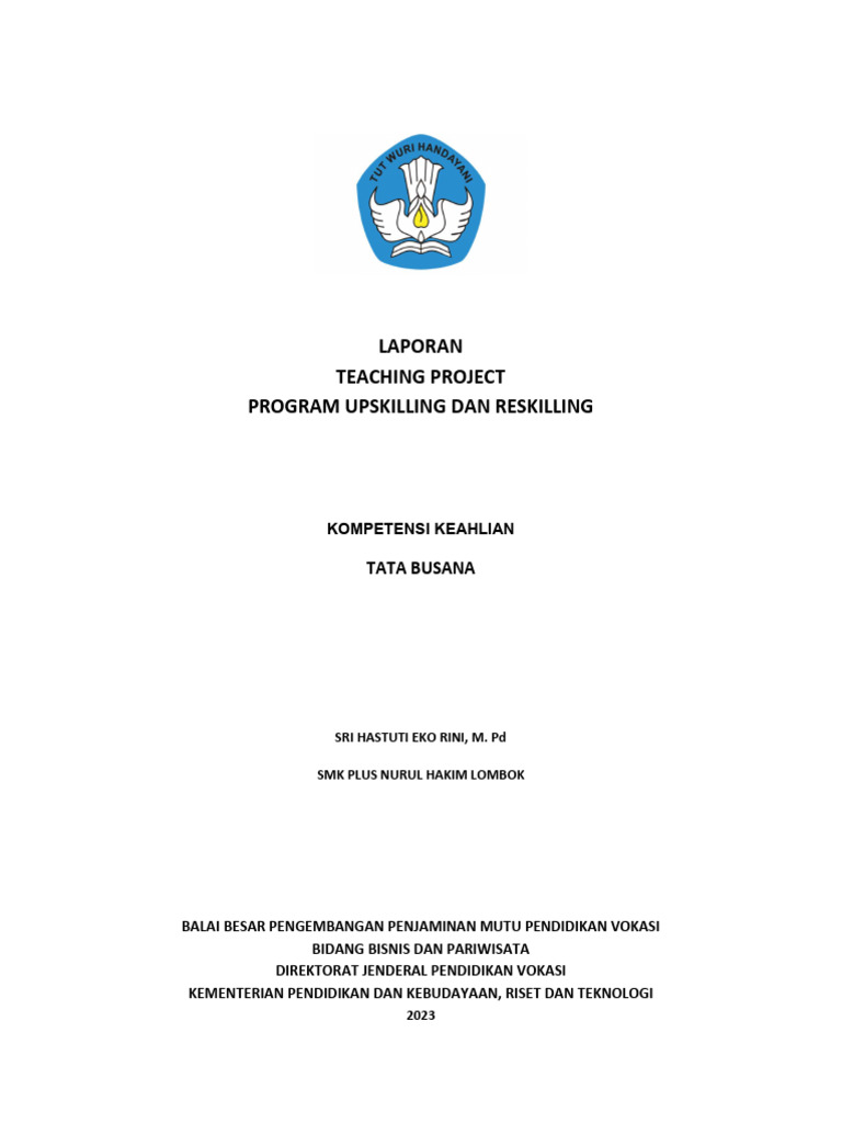 Sri Hastuti Eko Rini, Teaching Project | PDF