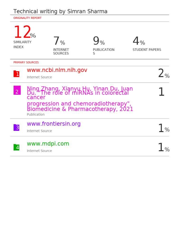 Plag Report | PDF | Biochemistry | Chemistry