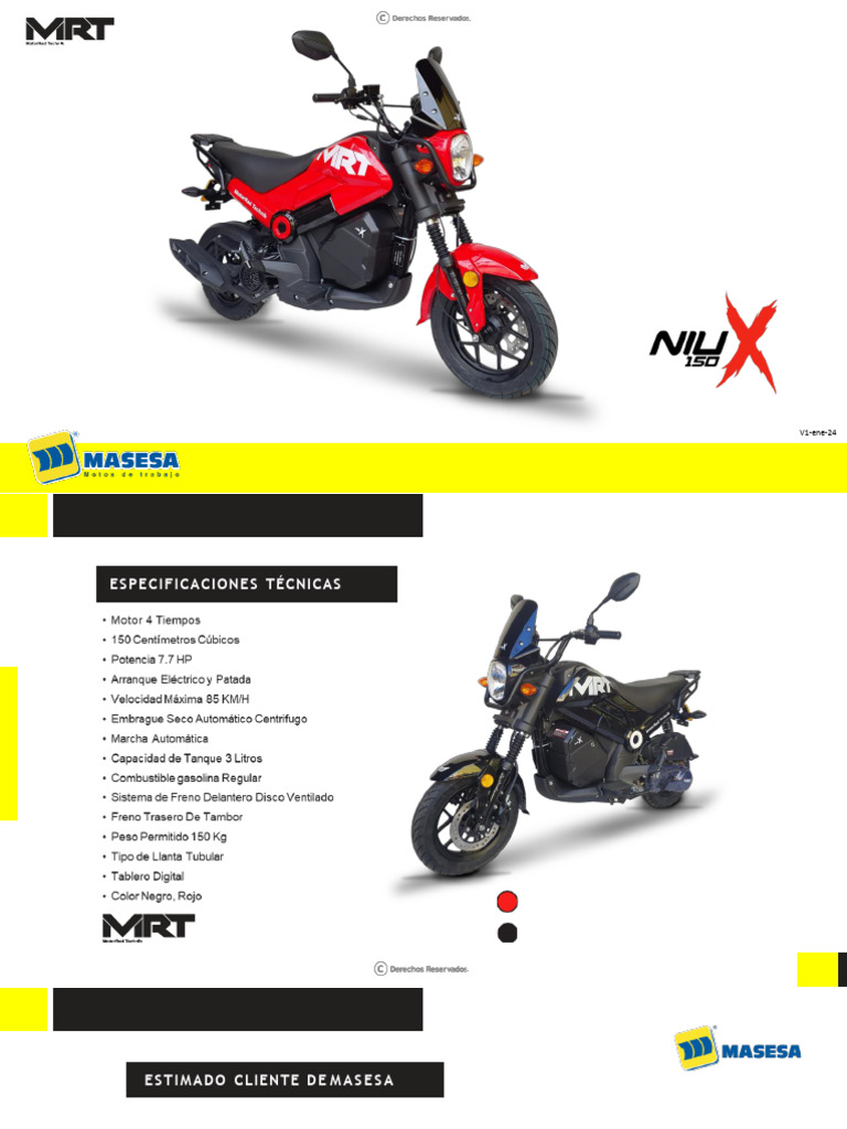 Catalogo NIUX150 | PDF | Embrague | Vehículos terrestres