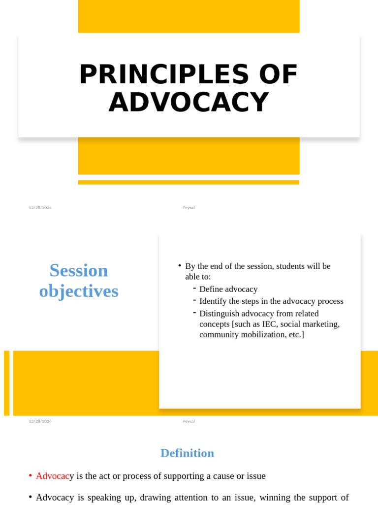 Advocacy Principles and Process Guide | PDF | Marketing | Target Audience