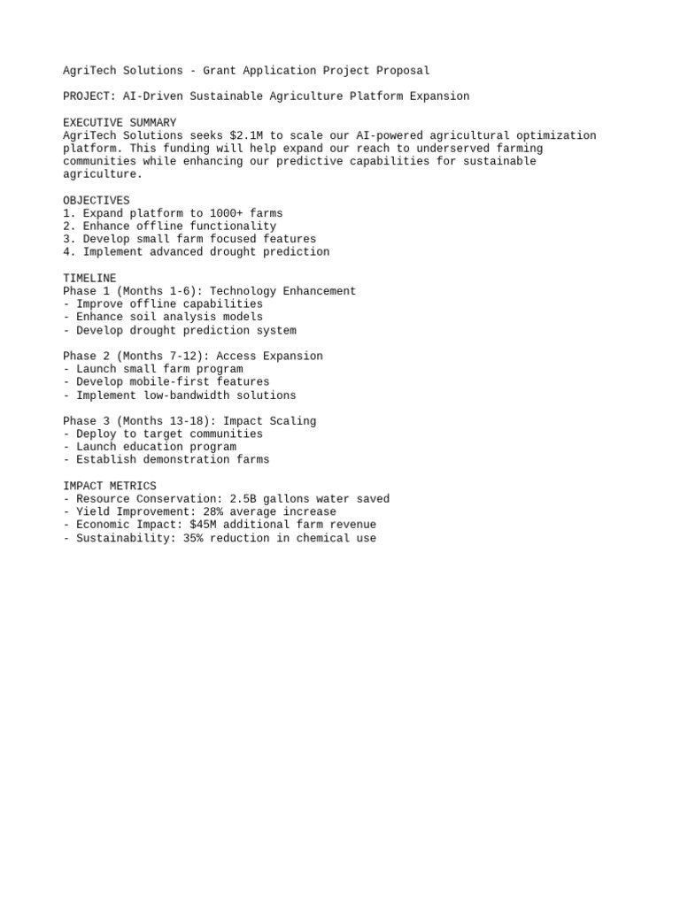AgriTech Project Proposal2 | PDF