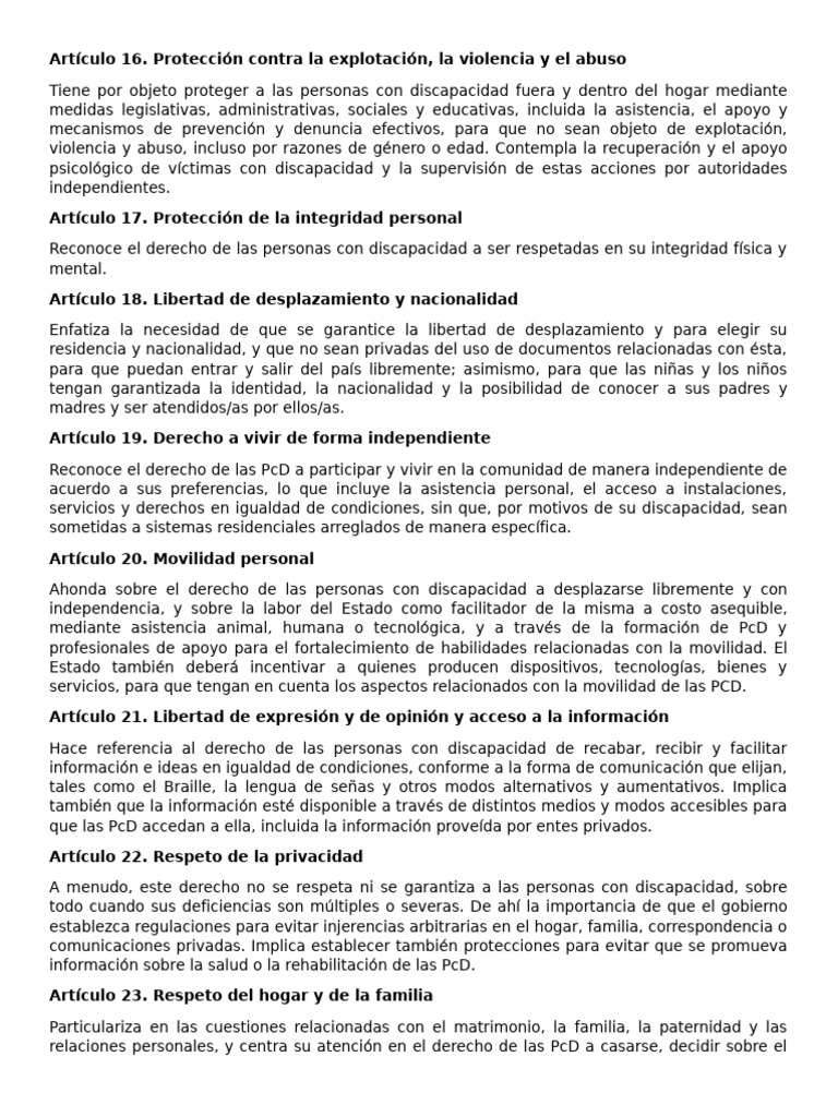 Artículo 16 | PDF | Invalidez | Accesibilidad