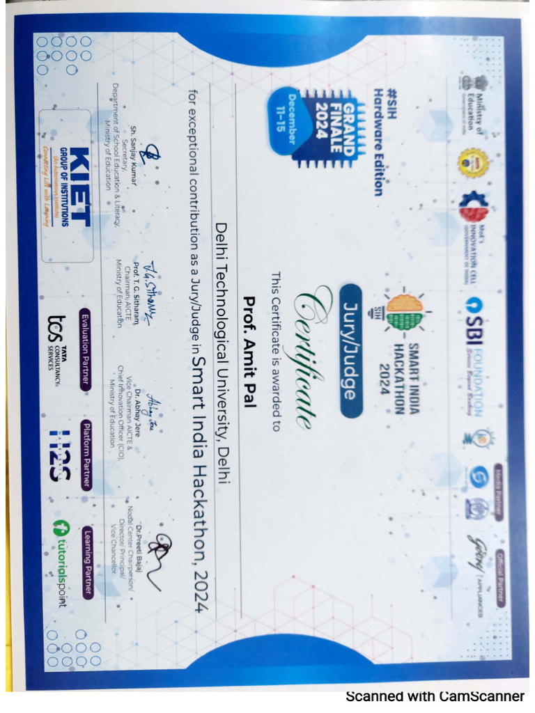 Sih 2024 Certificate Dap | PDF