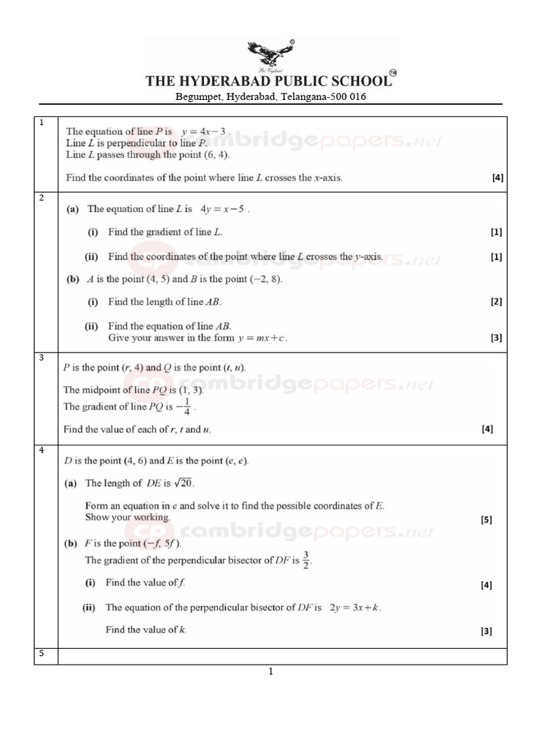 Practice paper IGCSE GRADE9 MATH | PDF