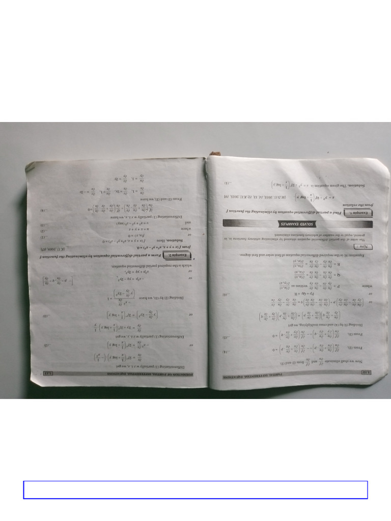 P.D.E Ex1.2 To 3.4 Without Solution Sem.3 | PDF