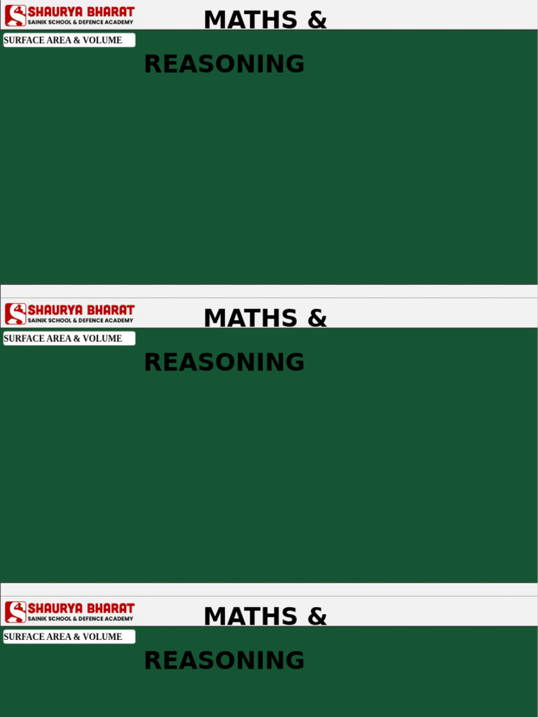 Surface Area Volume Pdf Area Volume