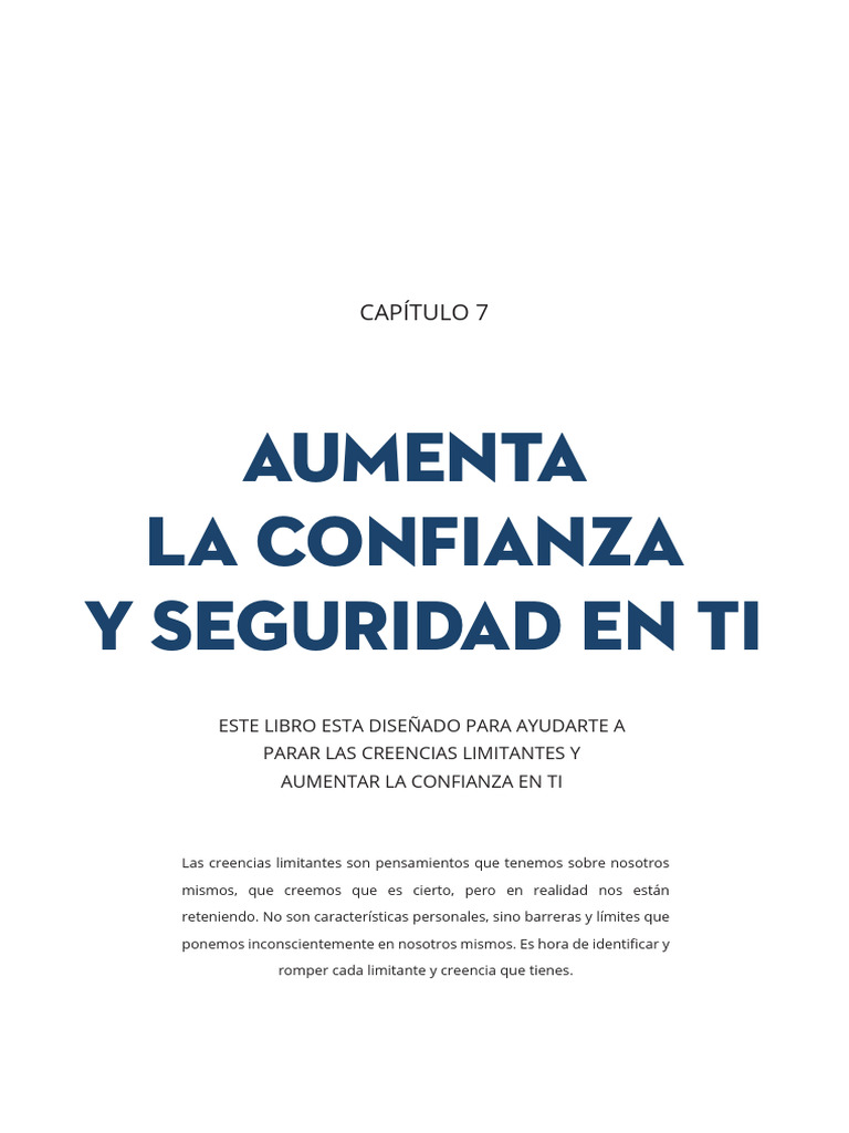 07-Aumenta Confianza y Seguridad | PDF | Verdad | Temor