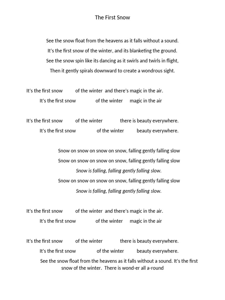 The Magic of First Snow | PDF