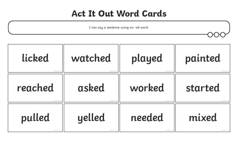 Act It Out Word Cards | PDF