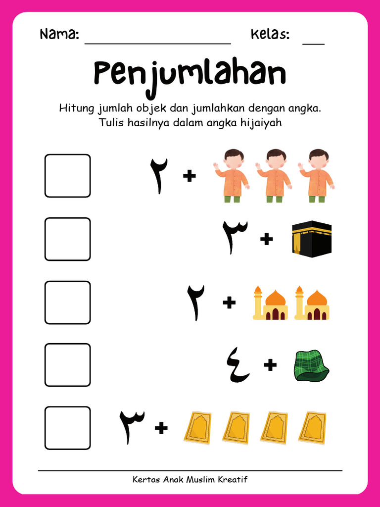 Latihan Angka Arab untuk Anak TK | PDF