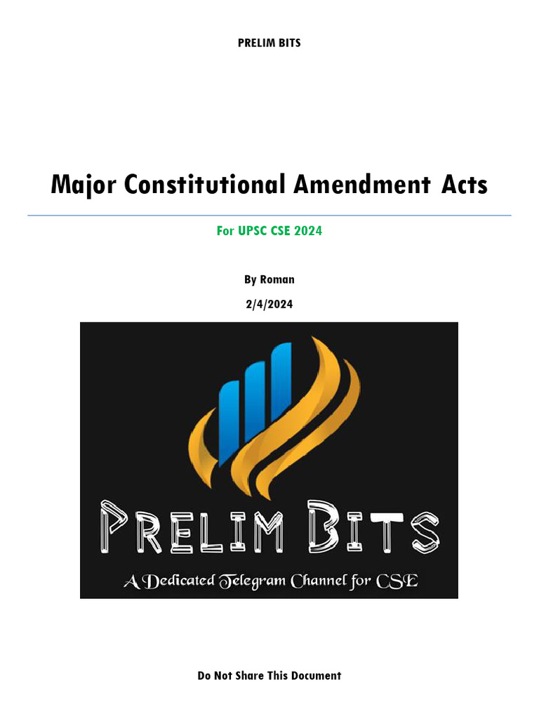 Major Constitutional Amendment Pdf Supreme Court Of India Supreme