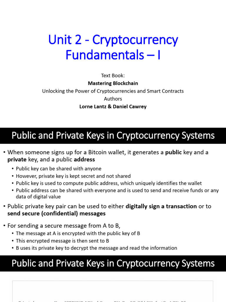 Unit 2 Slides | PDF | Bitcoin | Public Key Cryptography Unit 2 Slides | PDF | Bitcoin | Public Key Cryptography