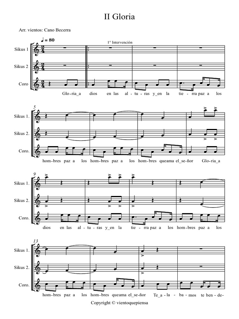 II Gloria 1° Entrada 2024 | PDF