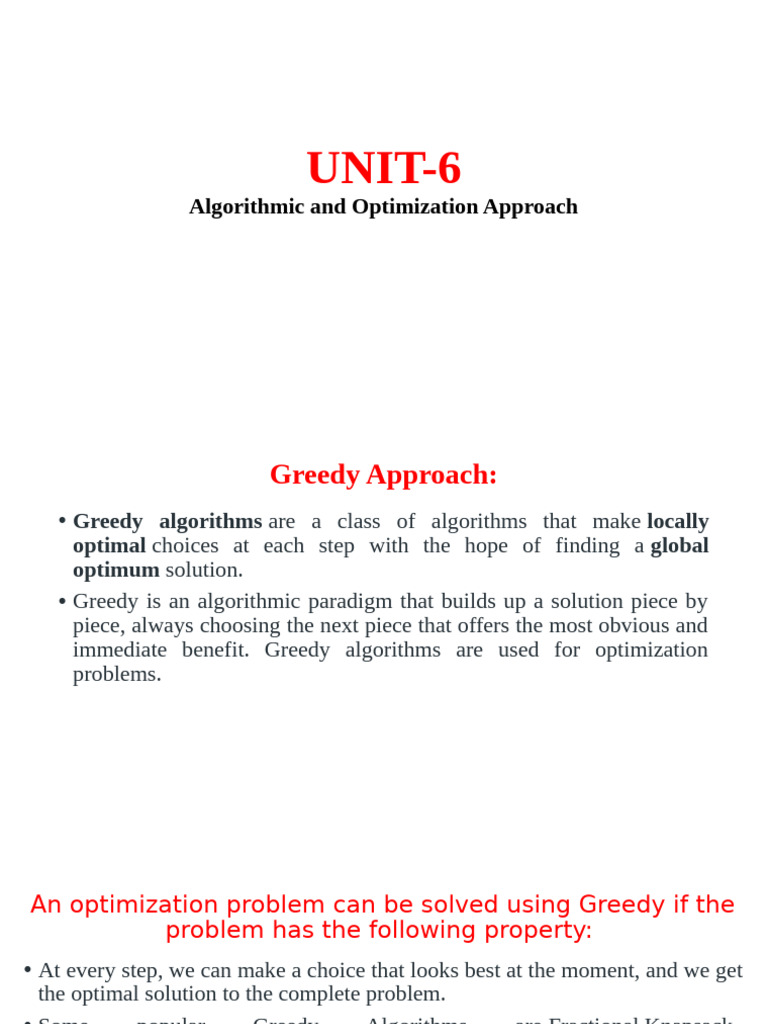 UNIT6 | PDF | Dynamic Programming | Applied Mathematics