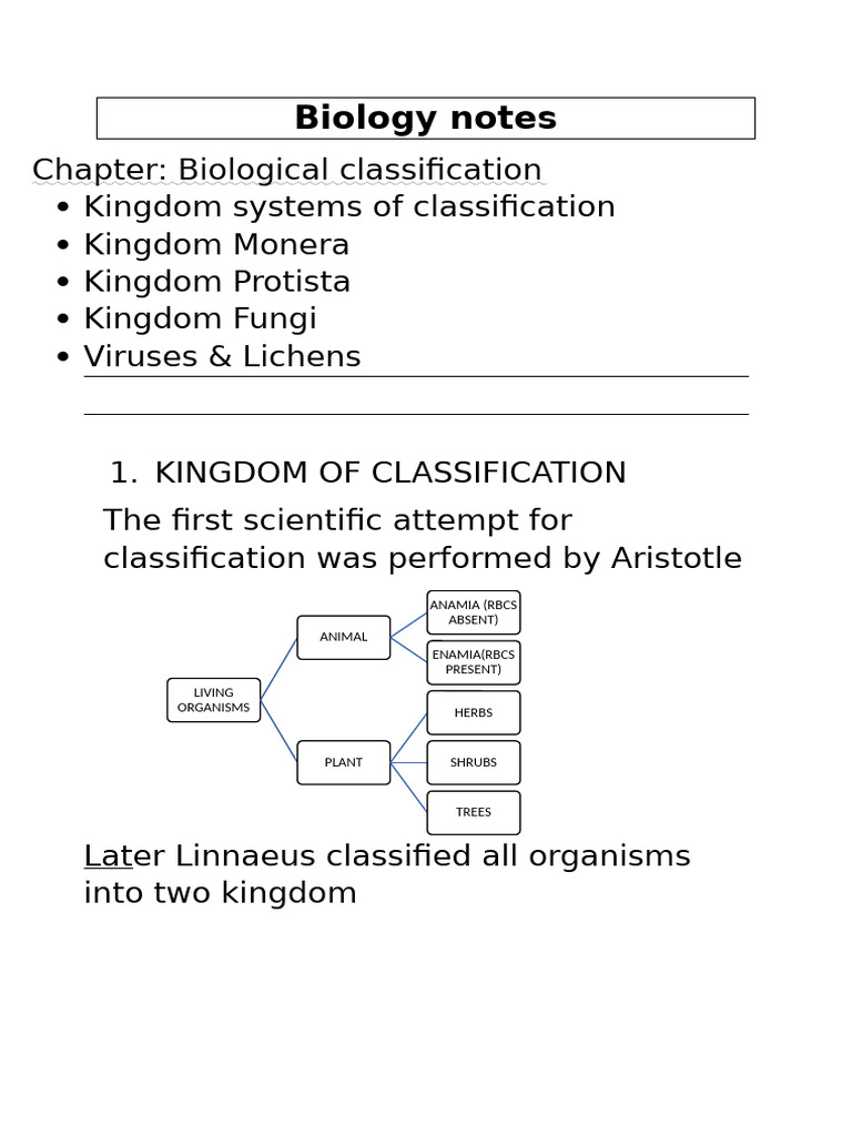 Biological Classification Overview | PDF