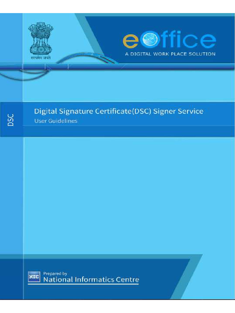 User Guide To DSC Signer Service | PDF | Installation (Computer ...