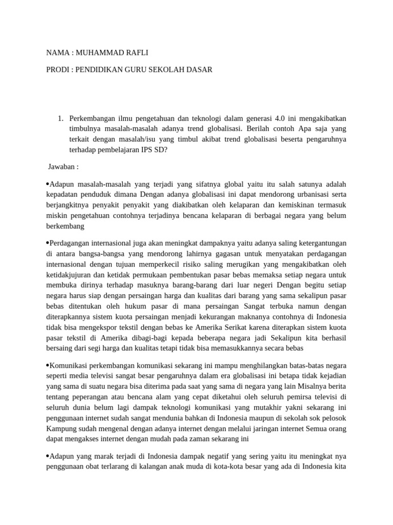 Pendidikan Ips Di SD Tugas 2 Muhamad Rafli | PDF
