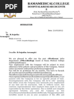 Hospital Offer Letter for OT Technician | PDF | Business | Finance ...