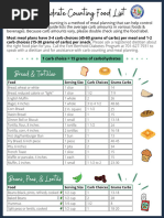 Lcs Diet Handout | PDF | Carbohydrates | Dieting