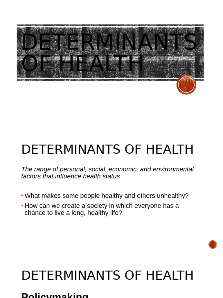 Understanding Health Determinants | PDF | Preventive Healthcare