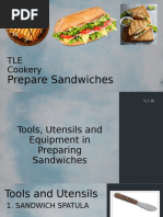 Q3 TLE 9 Tools Utensils and Equipment in Preparing Sandwiches | PDF ...
