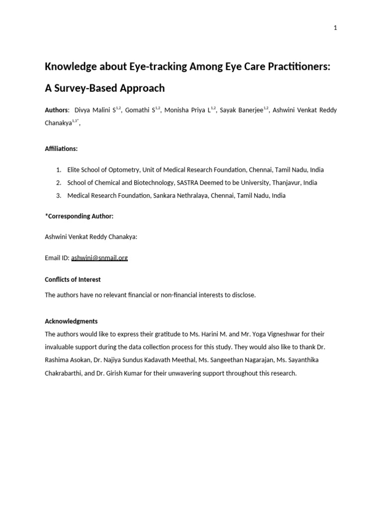 Group7_Manuscript | PDF | Optometry | Vision