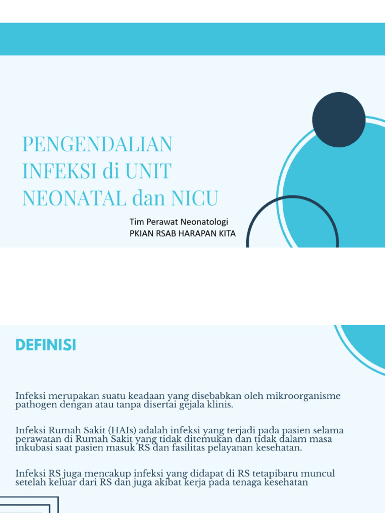 Pengendalian Infeksi Di Unit Neonatal Dan Nicu23 | PDF
