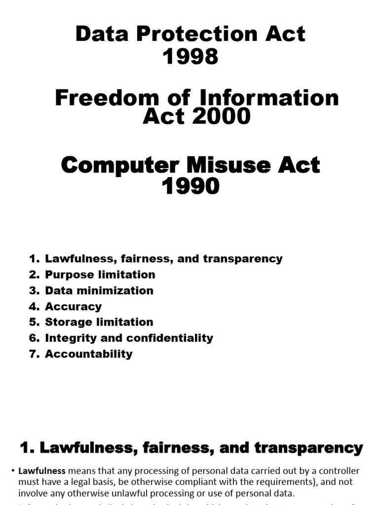 4 Data Protection Act Pdf Regulatory Compliance Information Privacy 9510