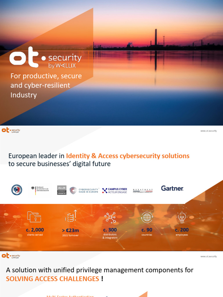 WALLIX PREZ OT.security - 1.0 EN | PDF | Computer Security | Security