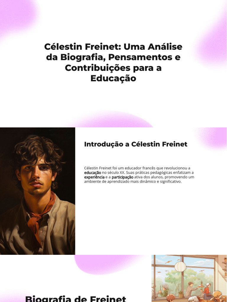 Slidesgo Celestin Freinet Uma Analise Da Biografia Pensamentos e ...