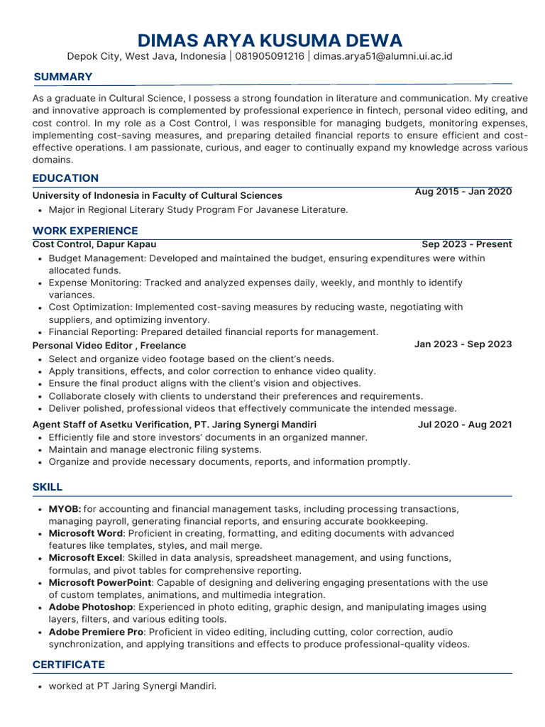 ACCOUNTANT_081905091216_DIMAS ARYA KUSUMA DEWA-1 | PDF | Editing | Cost Accounting
