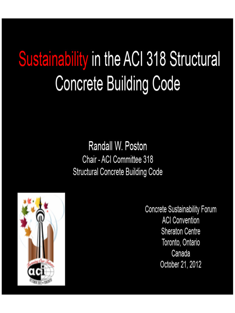 Sustainability in The ACI 318 Structural Concrete Building Code | PDF ...