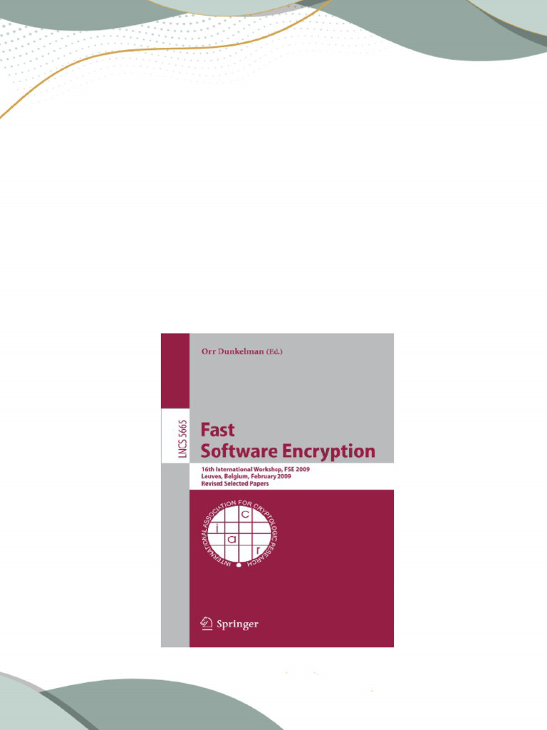 Fast Software Encryption Orr Dunkelman All Chapters Instant Download ...