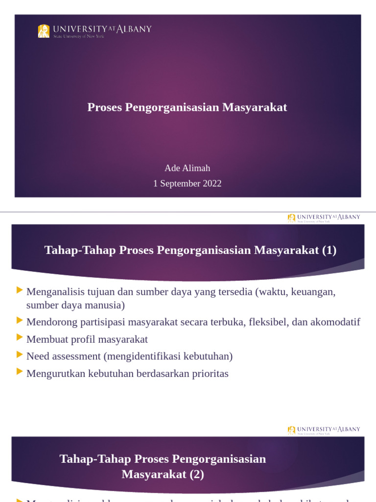 Proses Dan Strategi Pengorganisasian Masyarakat | PDF