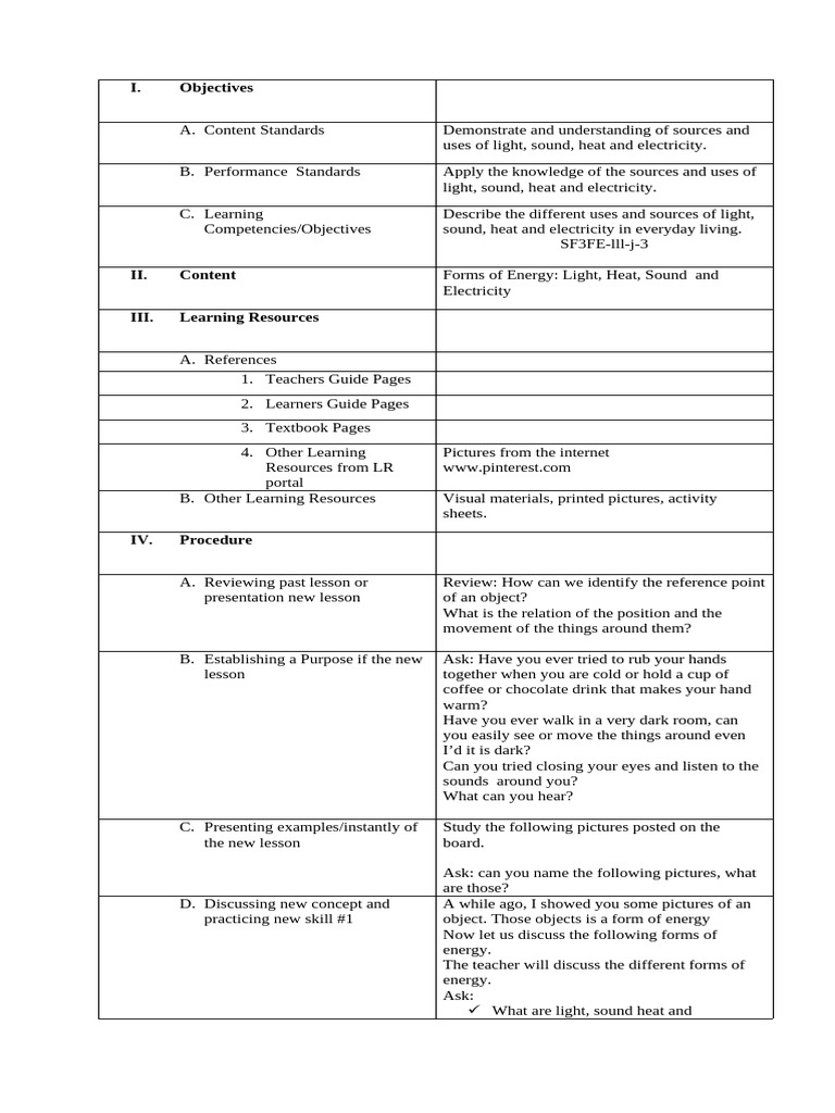 Science DLP March 272023 | PDF | Light | Heat