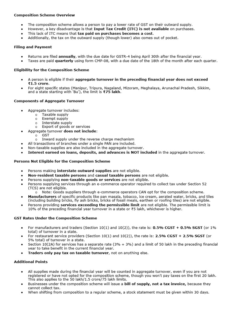Composition Scheme | PDF | Taxes | Government Finances