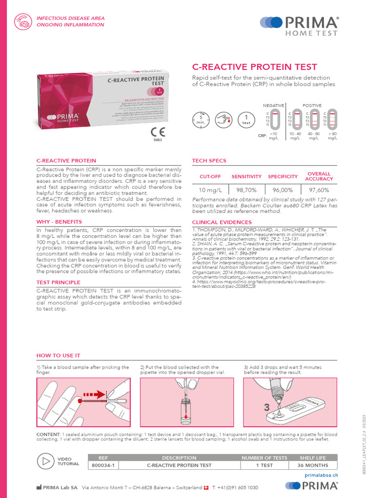 800034-1 Leaflet 02 2-6 | PDF | C Reactive Protein | Health Sciences