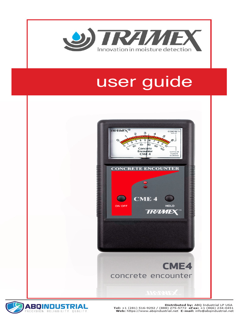 CME4 Concrete Encounter Guide | PDF | Humidity | Calibration