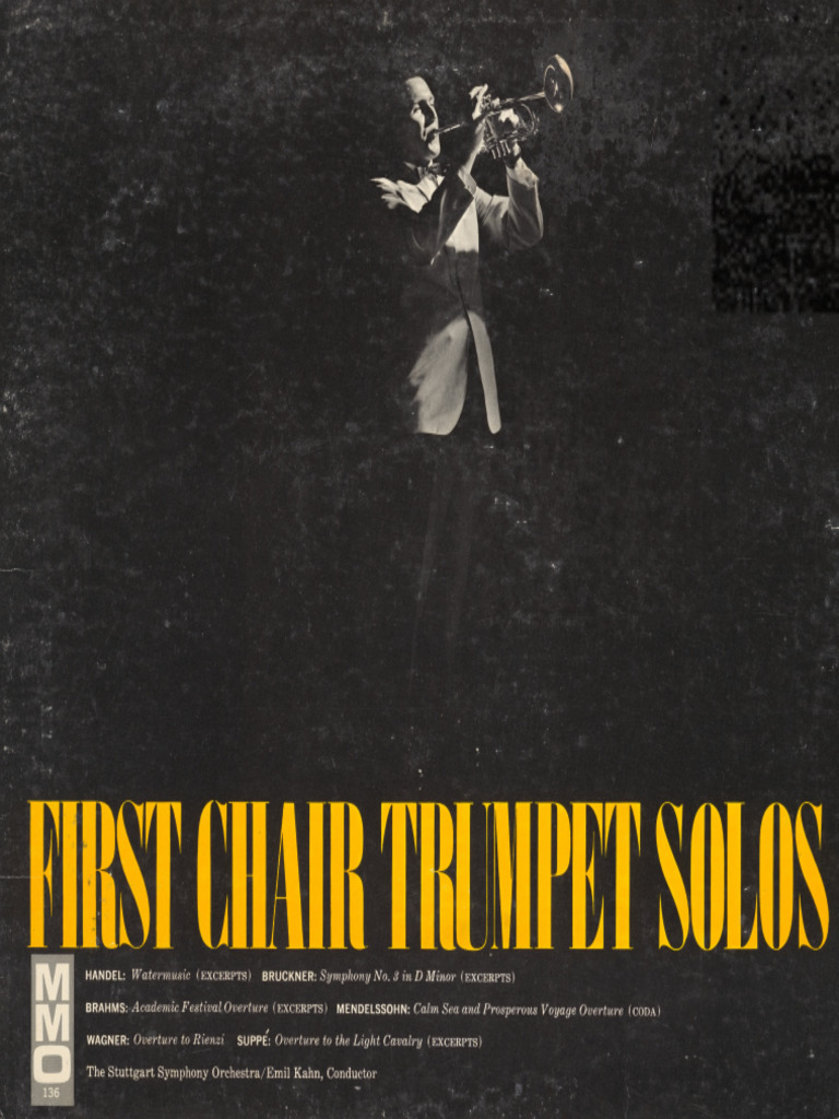 Lp First Chair Trumpet Solos the Stuttgart Festival Orchestra Emil Kahn ...