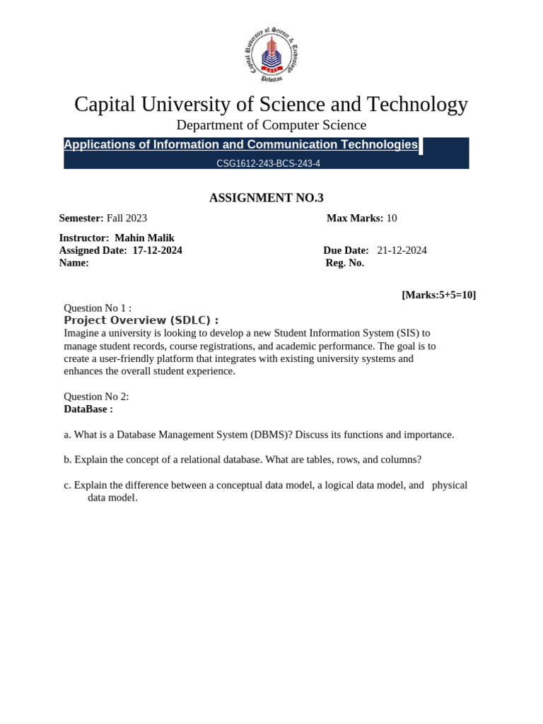 Assignment 3 ICT | PDF