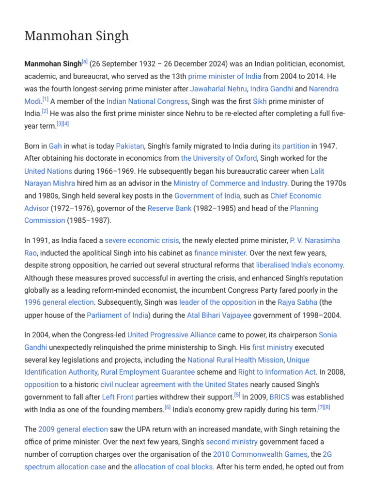 Manmohan Singh - By AKG | PDF | Politics Of India | Government Of India