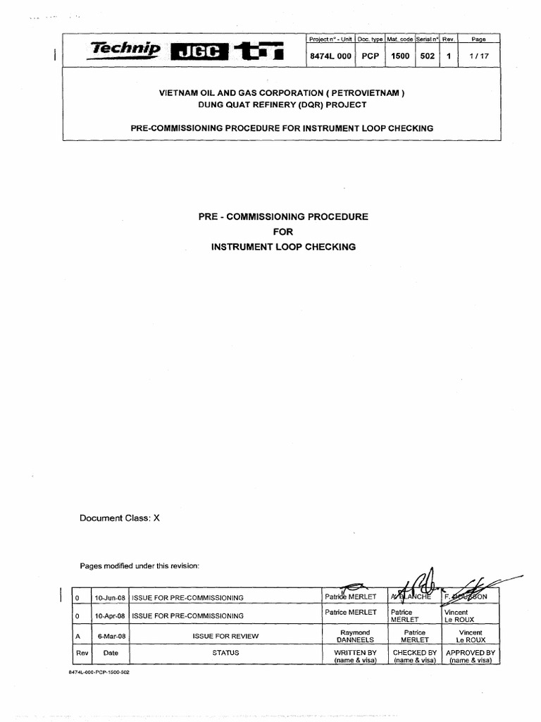 Instrument Loop Checking Procedure | PDF | Instrumentation | Pressure ...