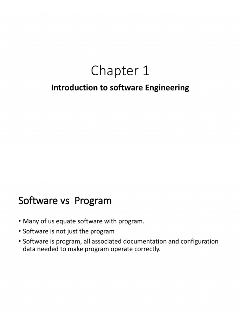Chapter 1 - Software Engineering Slides | PDF