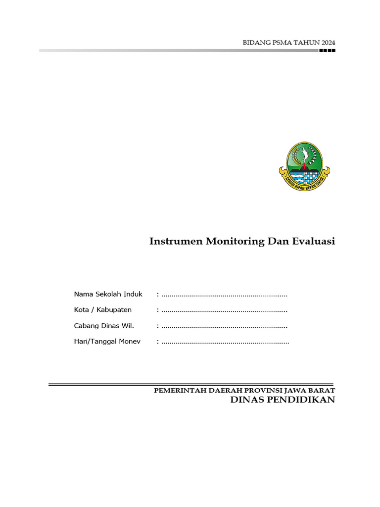 Instrumen Monev SMA Terbuka 2024 2 | PDF