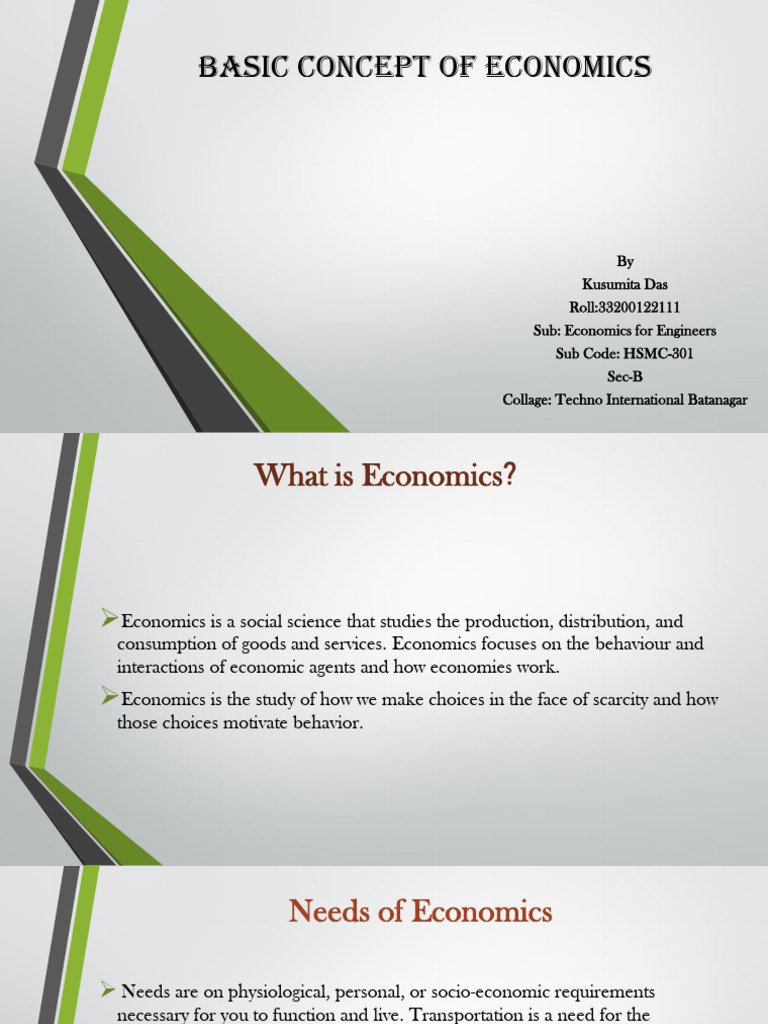 BASIC CONCEPT OF ECONOMICS | PDF | Economics | Factors Of Production