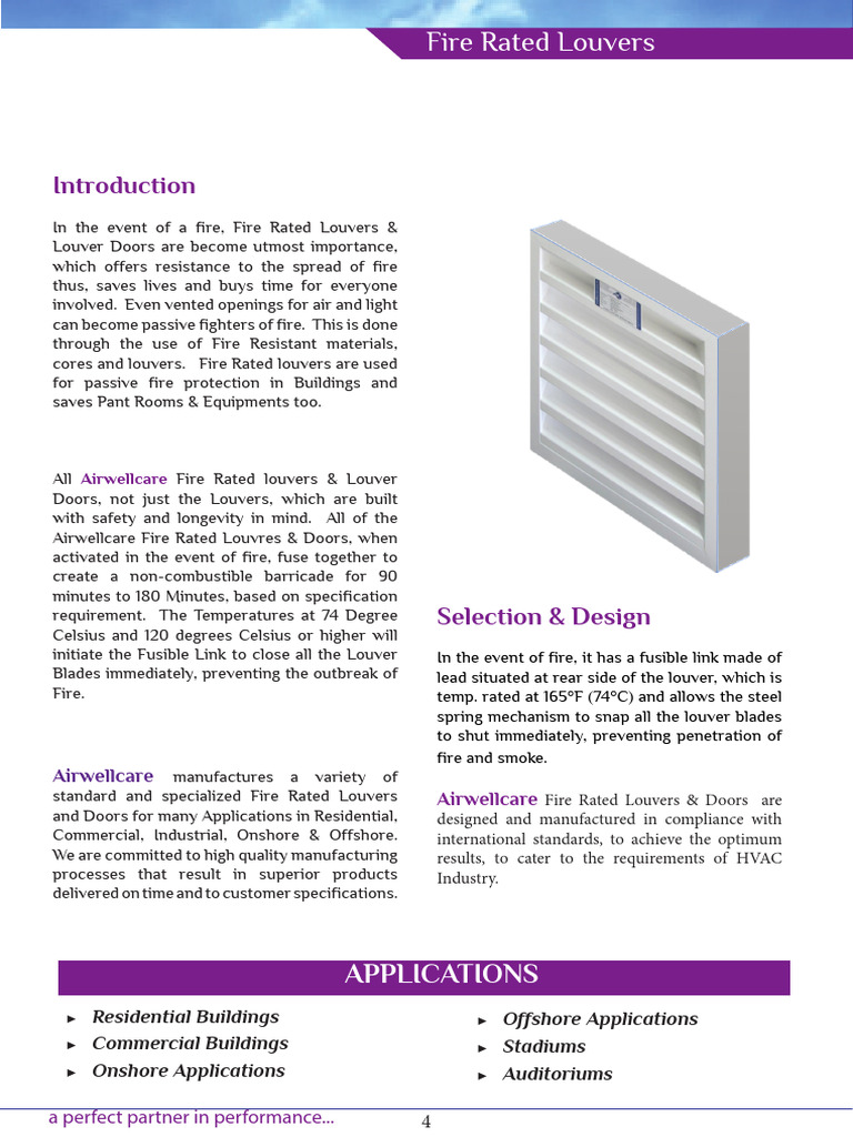 Fire Rated Louvers: Applications | PDF | Materials | Building Engineering